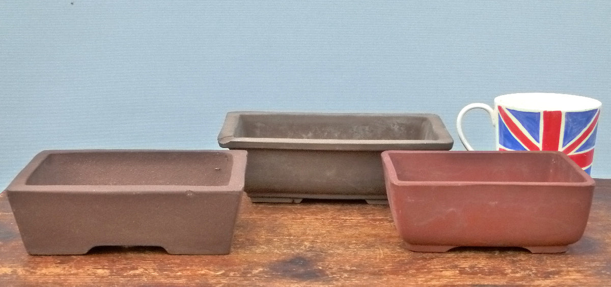 Unglazed Bonsai Pots Set x 3 - Used – Kaizen Bonsai
